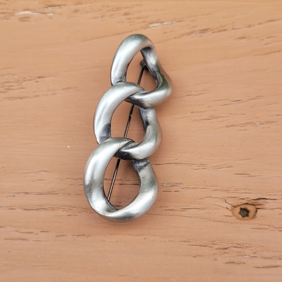 Tancer | Jewelry | Vintage Tancer Ii Silver Tone Chain Link Pin 275 ...